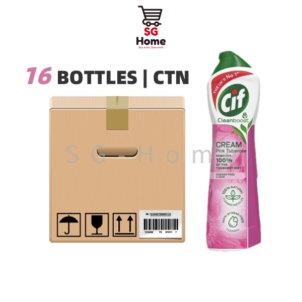 Cif Cream | Multi Surface Cleaner | Stain Remover | Lemon Original Pink ...