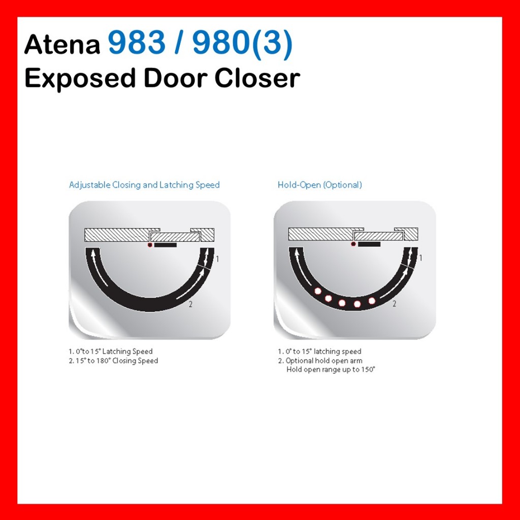 Atena 983 BC Exposed Door Closer 983 Door Closer 980 (3 Atena 983 BC Exposed Door Closer 983 Door Closer 980 (3