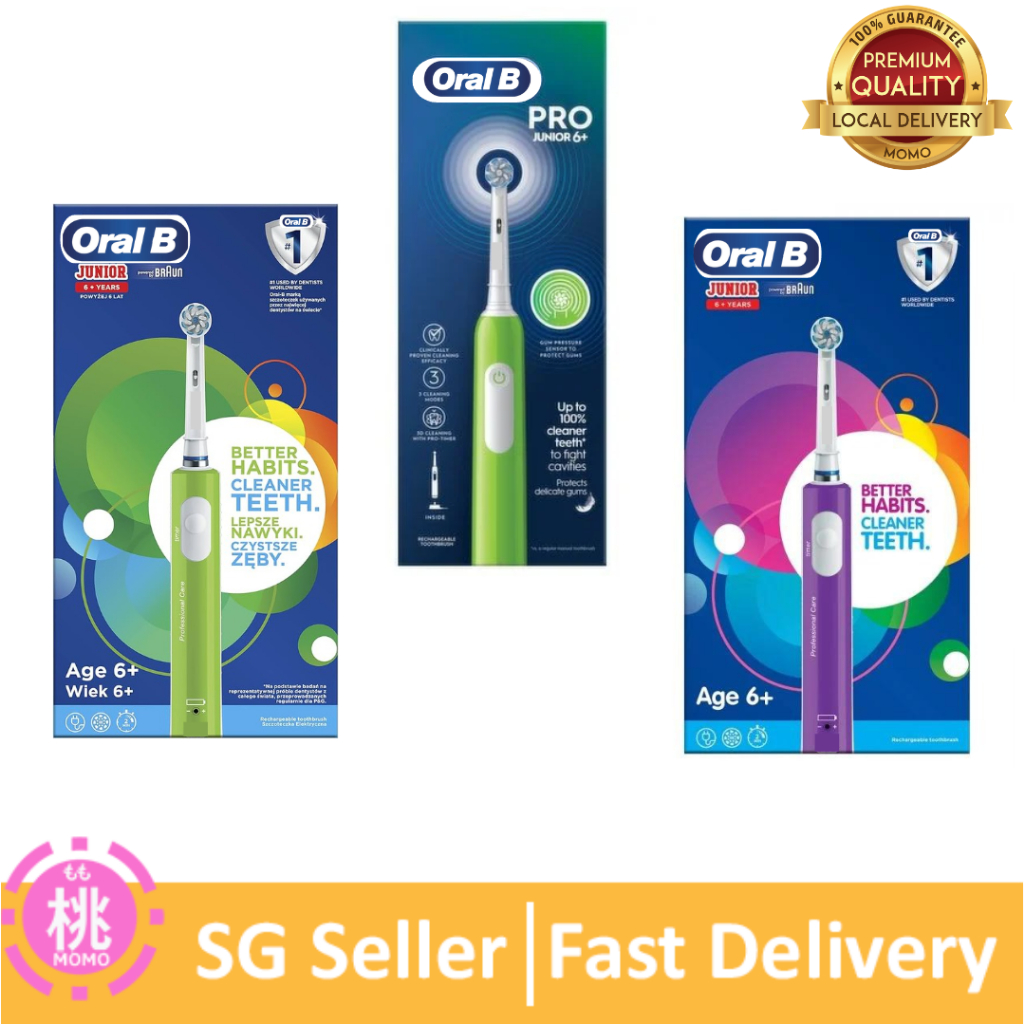 Oral B Junior Kids Electric Toothbrush Rechargeable for Children Aged 6 ...