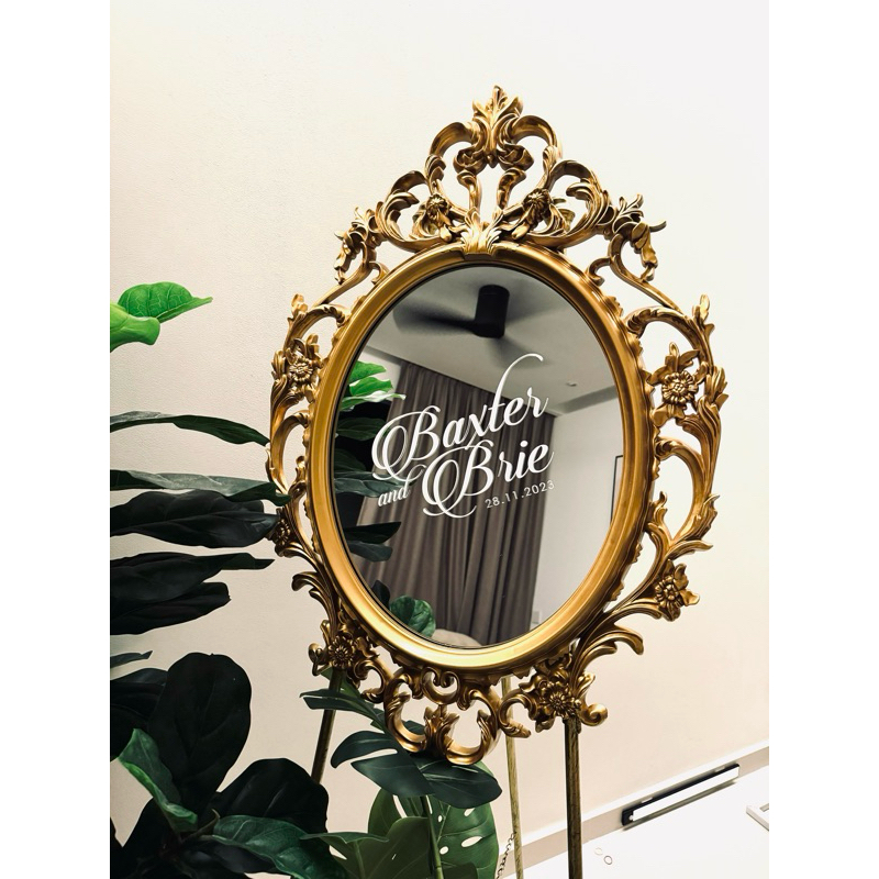 [SG SELLER] Customised Wedding Reception Mirror Welcome Signage (With ...