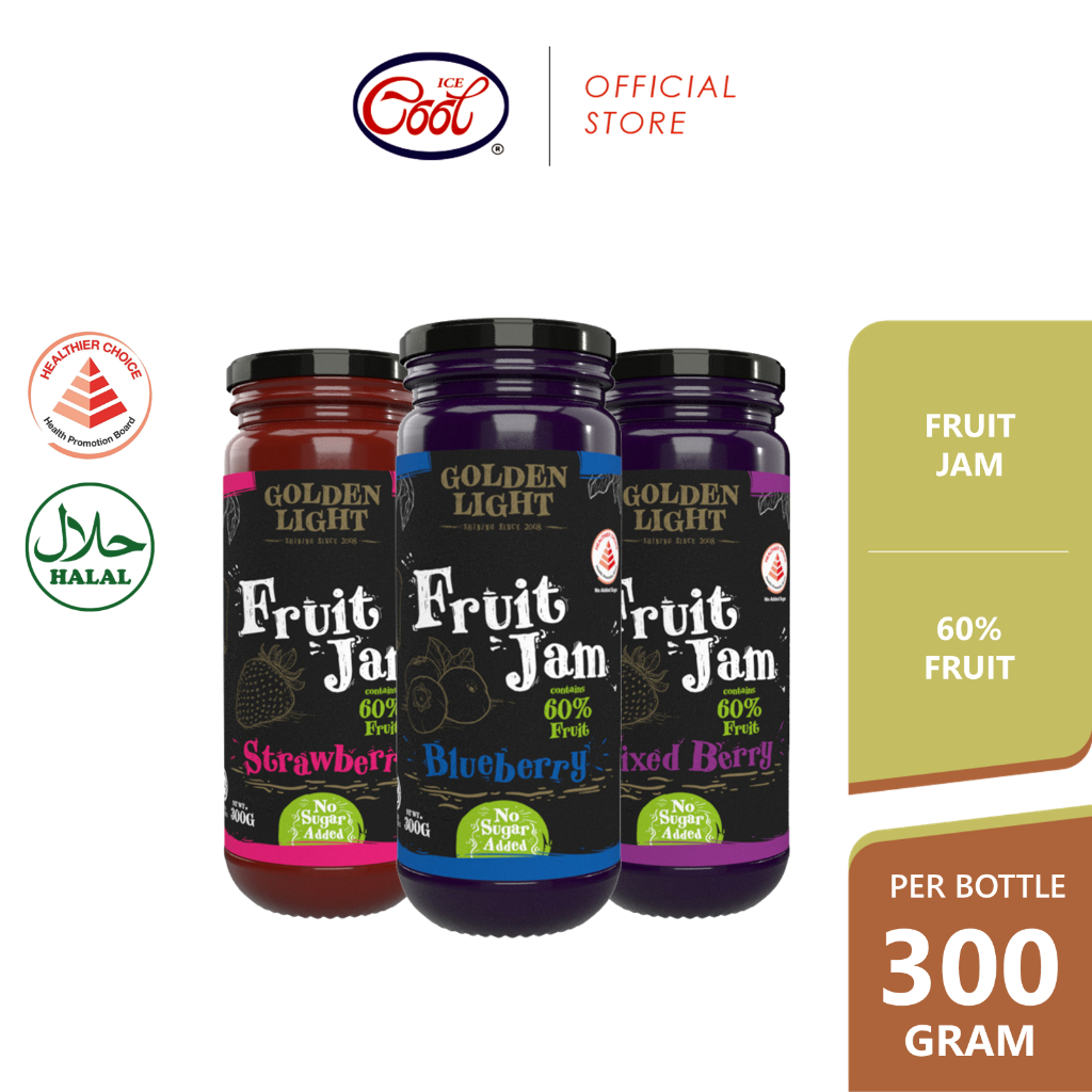 Golden Light 60% Strawberry/Blueberry/Mixed Berries Fruit Jam 300g [BOT ...
