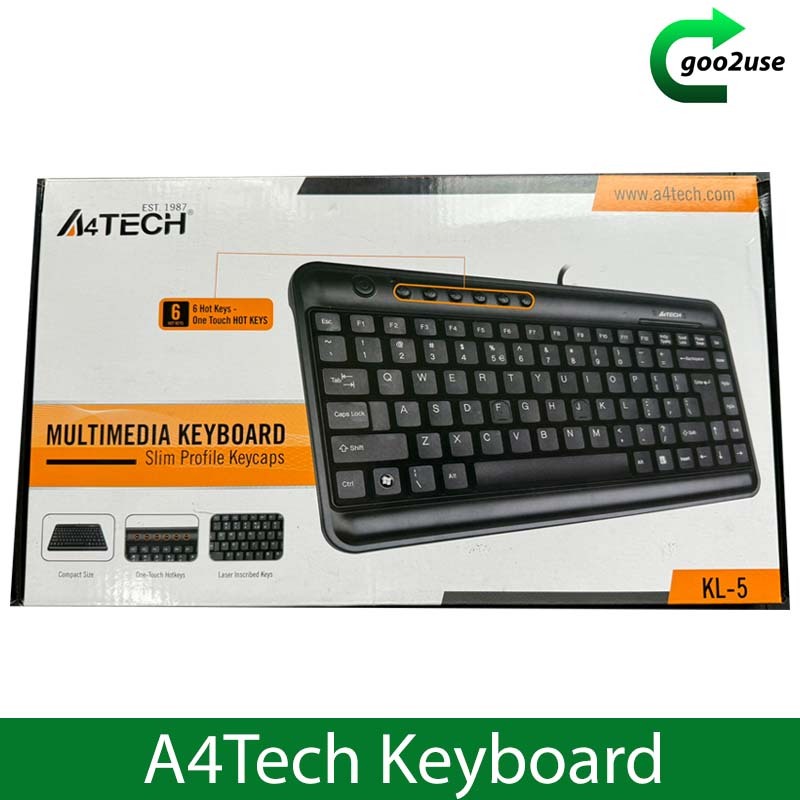 A4Tech Multimedia Slim Compact Keyboard KL-5 | Shopee Singapore