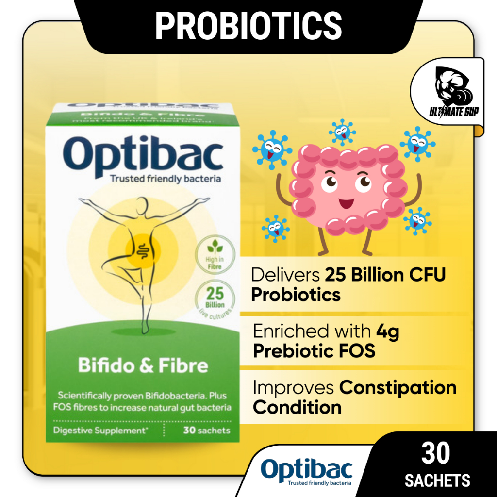 Optibac, Probiotics Bifido & Fibre, Relieves Constipation, Supports ...