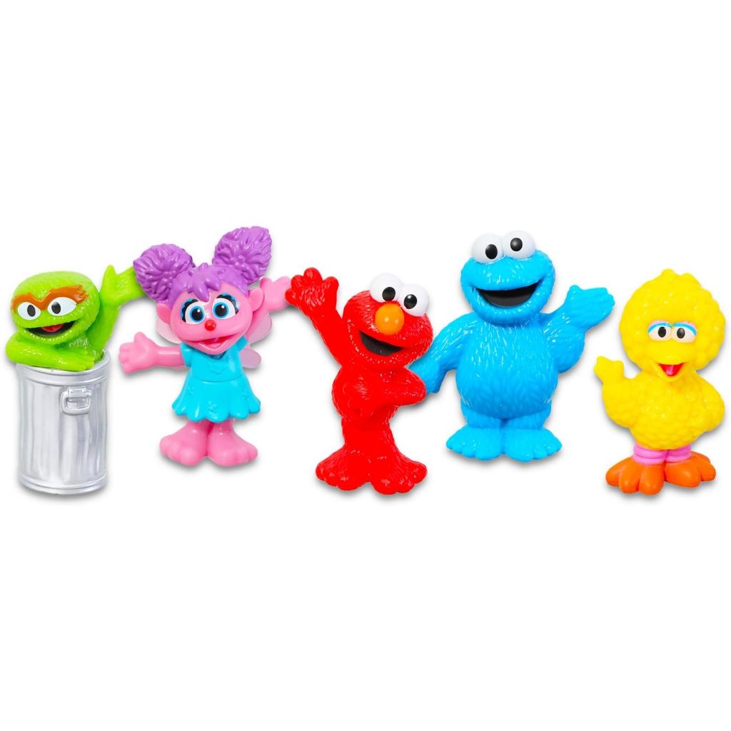 Sesame Street Mini Figures 5 Pack (Elmo, Big Bird, Cookie Monster ...