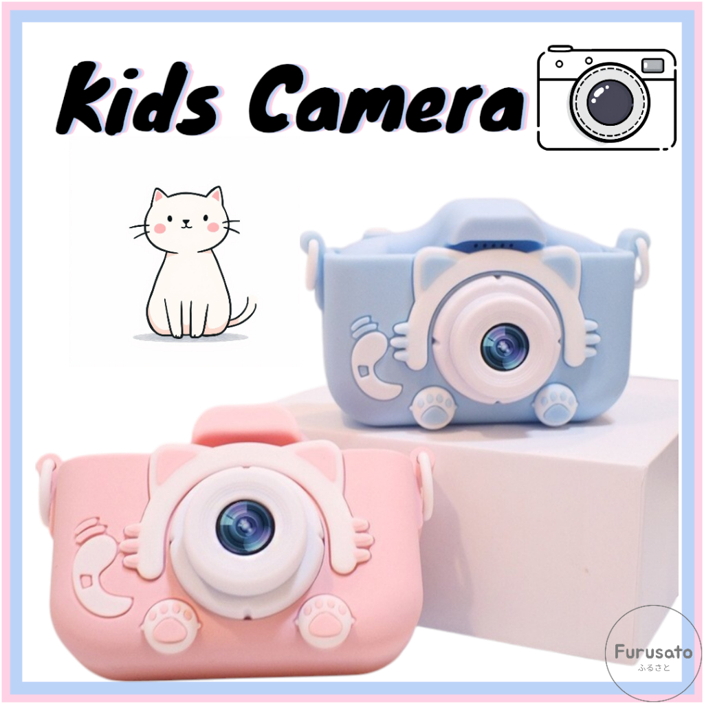 [SG Seller] Kids Camera 1080P Digital Camera 32GB TF Card Cat Dinosaur ...