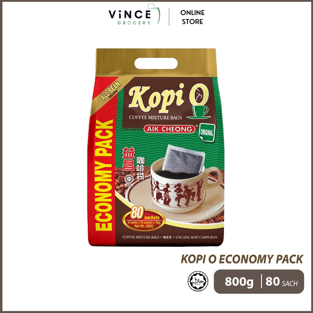 AIK CHEONG Kopi O Bag - Original Economy Pack | 800G (80's x 10G) | Shopee Singapore