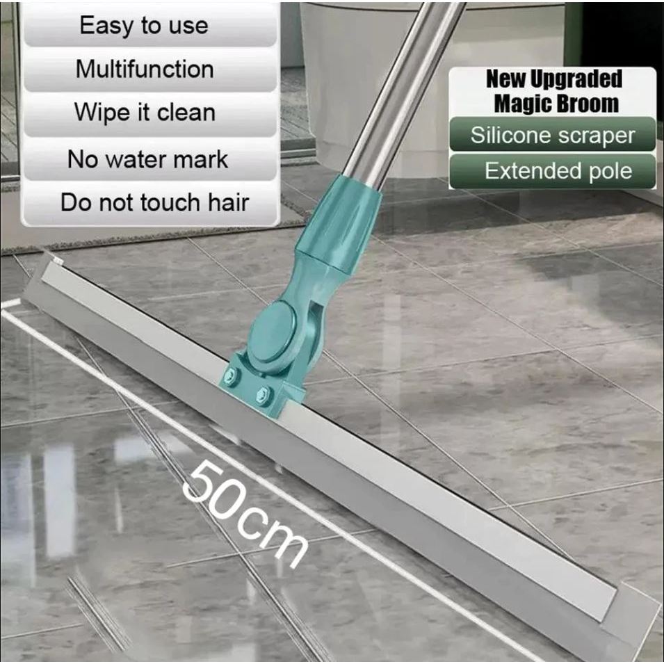 35CM/50CM Magic Broom 2-in-1 Sweeper For Floor Glass Window Tiles 180 ...