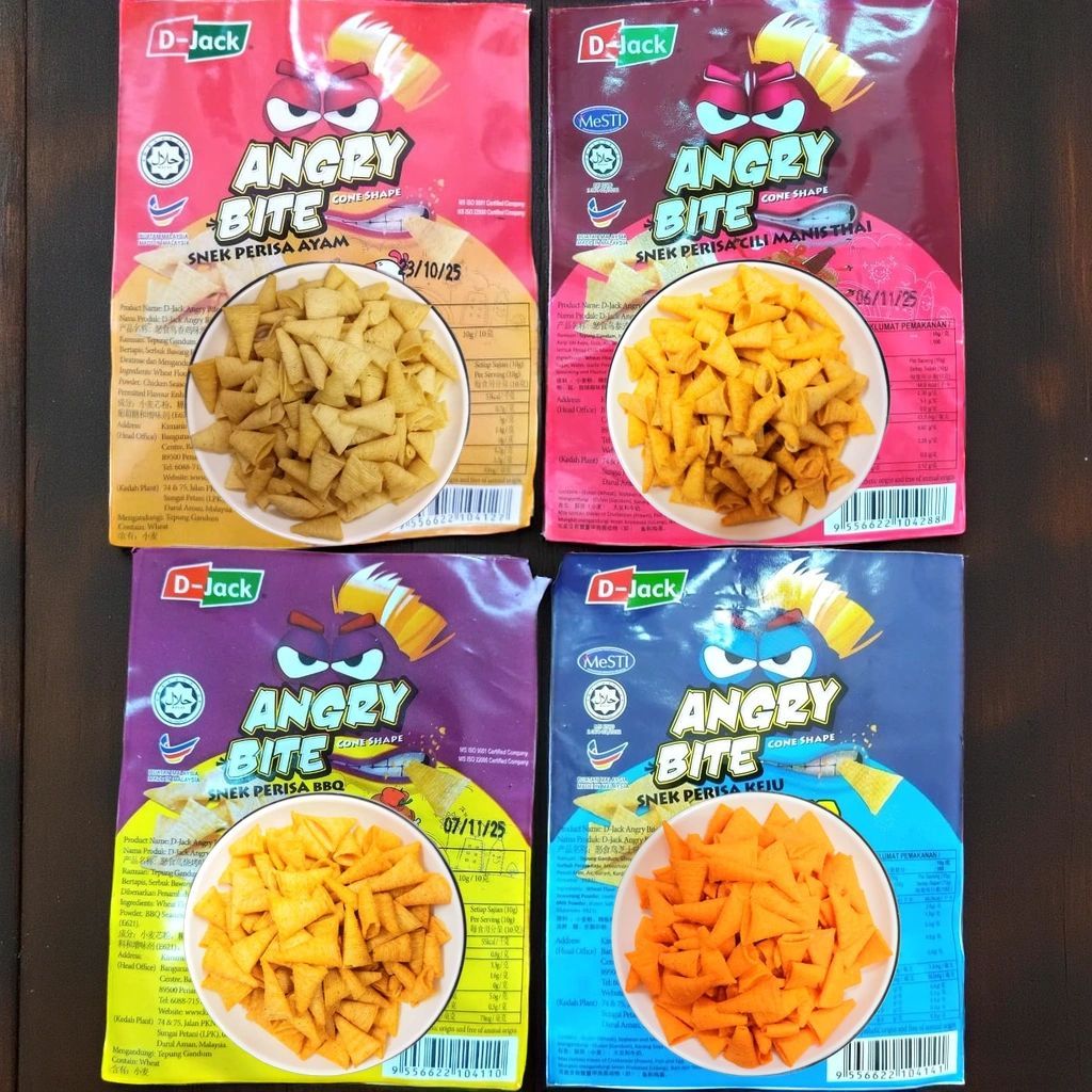 Angry Bite Snack (Ayam / Cili Manis Thai / BBQ / Keju) - Crunchy ...