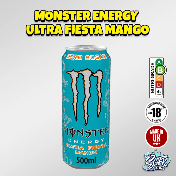 Monster Energy Ultra Fiesta Mango 🇬🇧 (500ml) | Zero Sugar Mango Energy ...