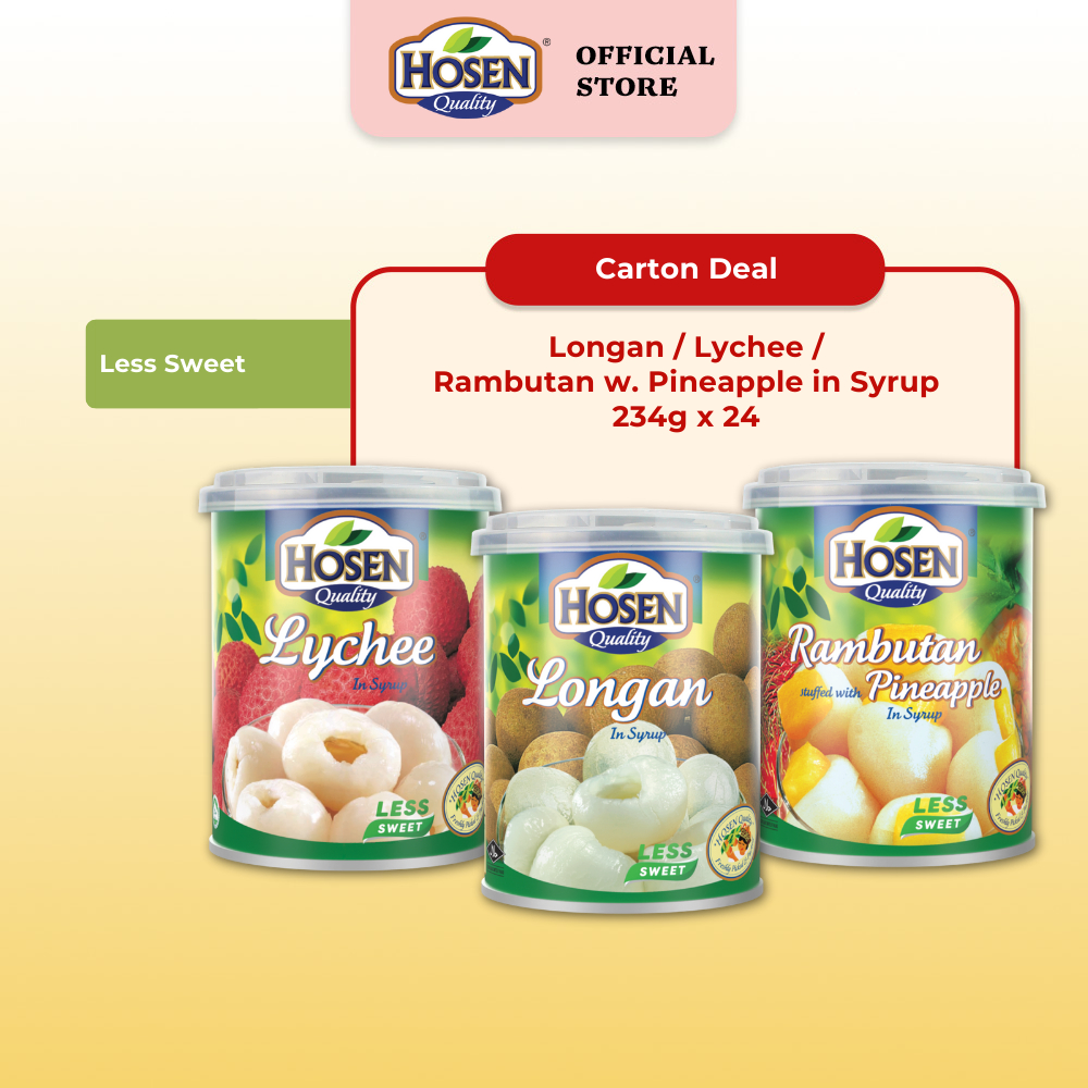[Carton Deal] Hosen Longan / Lychee / Rambutan stuffed with Pineapple ...