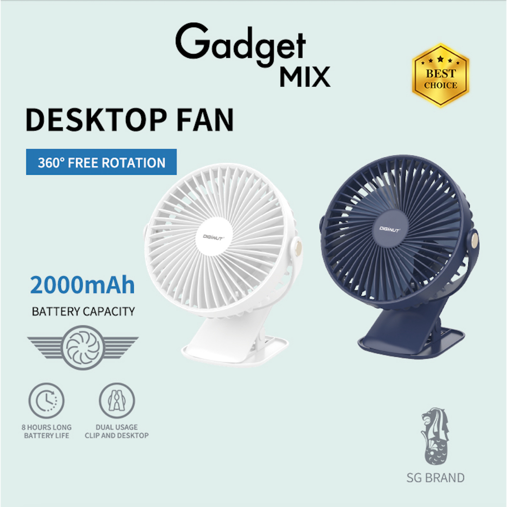 Gadget MIX Diginut CL-32 360 Degree Free Rotation Clip Fan/ Stroller ...