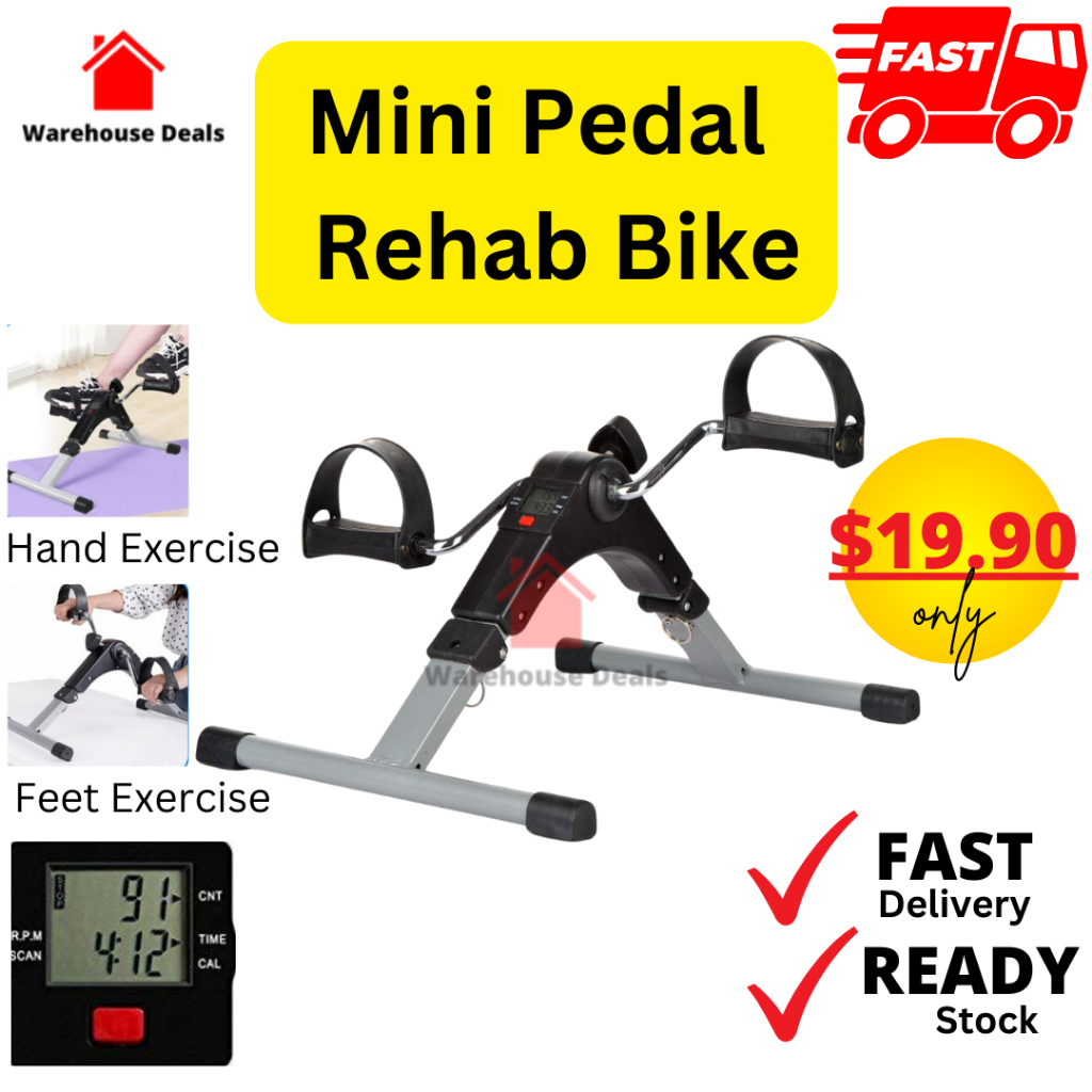 Mini Pedal Exerciser Bike Treadmill Bicycle with LCD Display | Rehab Bike | Shopee Singapore