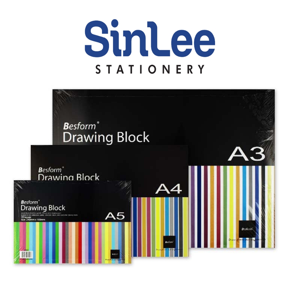 Azone Besform Drawing Block, Azone Art & Crafts Drawing Block 135gsm A3 ...