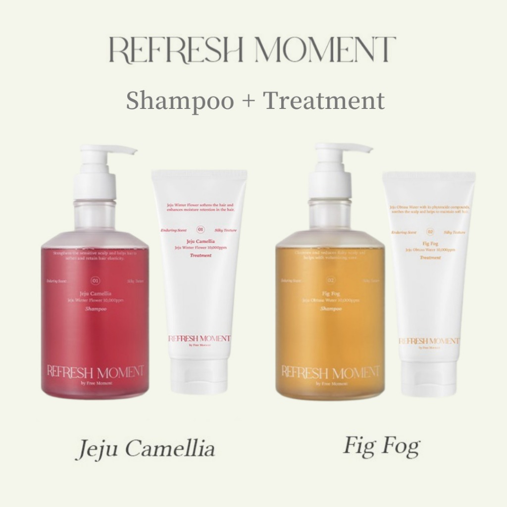 FREE MOMENT Refresh Moment Perfume Shampoo Treatment SET Nourishing Hair Care Duo | Shopee Singapore