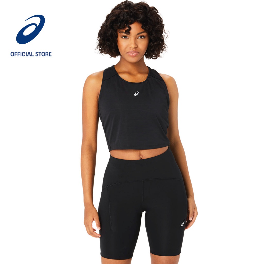 ASICS Women ROAD CROP TOP in Performance Black | Shopee Singapore