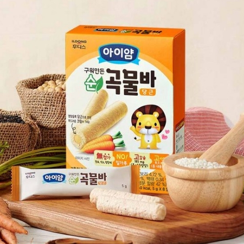[Ildong Foodis] Akimeal Fure Grain Bar Carrot 40g 아기밀 순곡물바 당근 | Shopee ...
