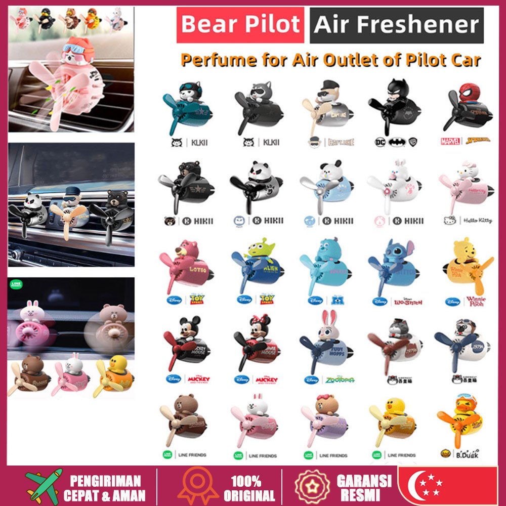 （🔥SG stock🔥）Car Air Freshener Teddy Bear Pilot Spider-Man Pikachu ...