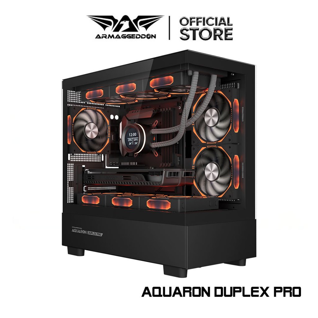 Armaggeddon Aquaron Duplex Pro MATX Dual Chamber PC Chassis ...