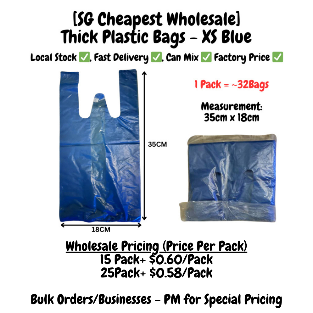 [Local Stock] Thick & High Quality Plastic Bag Groceries Bag Carrier ...