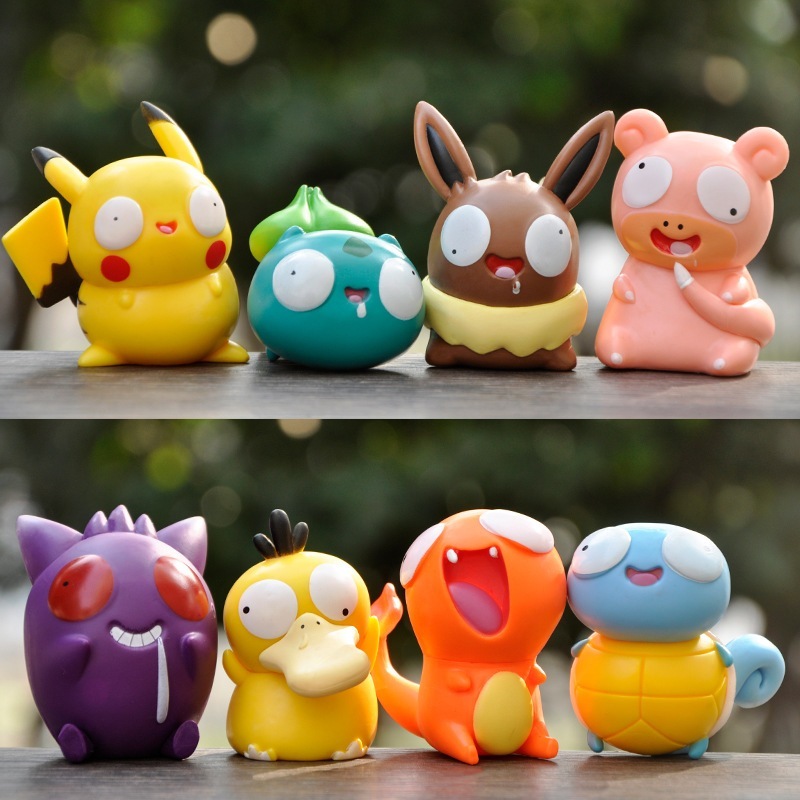 [SG In Stock] Retarded Look Pokemon Figure Pikachu Gengar Eevee Psyduck ...