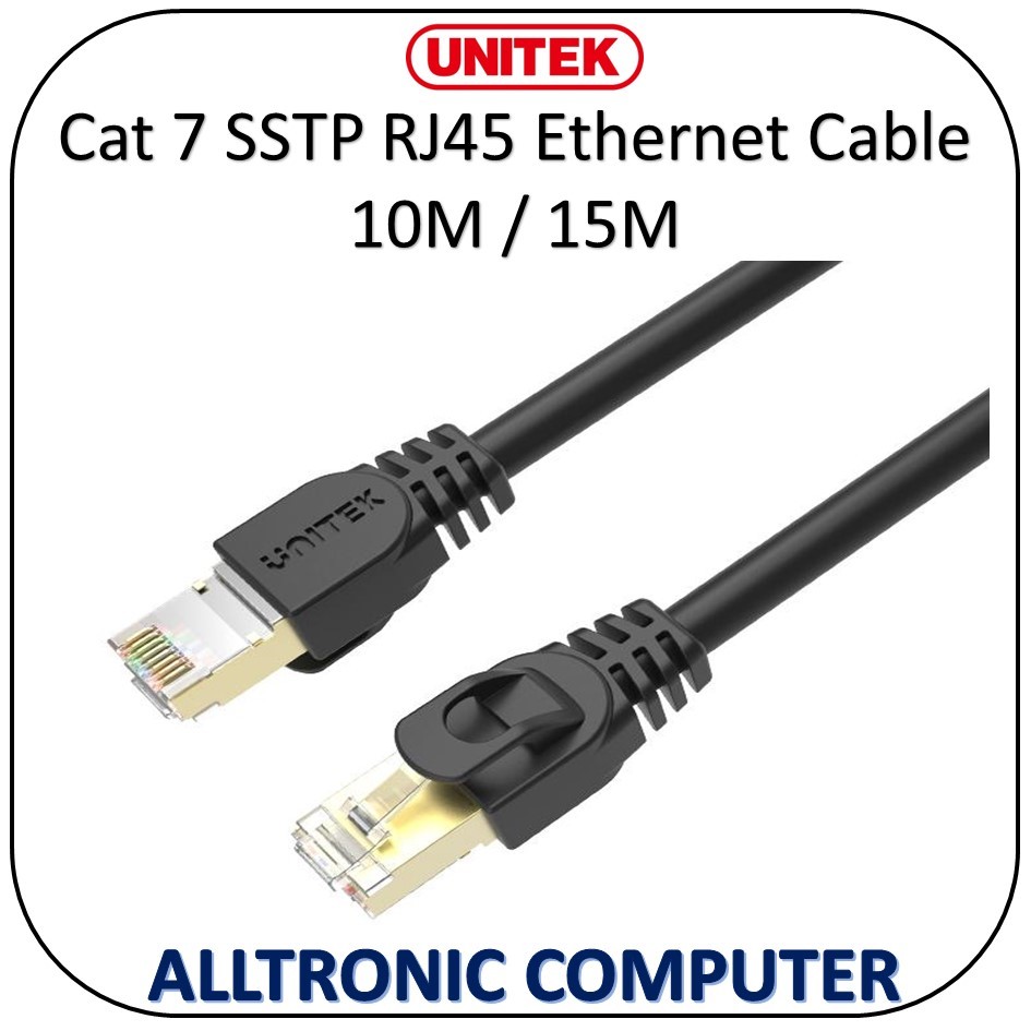 10M /15M /CAT 7 SSTP RJ45 Ethernet Lan Cable / Unitek CAT7 10 Gigabit ...
