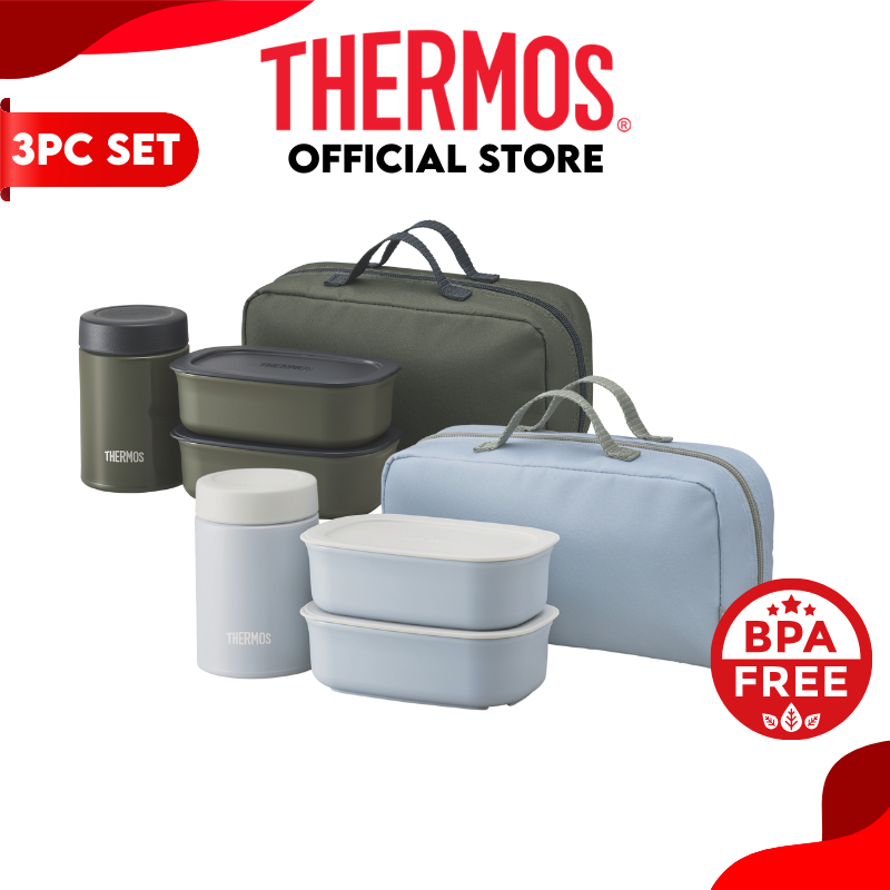 Thermos® JEA-801 Lunch Set (200ml Food Jar and two 300ml Bento Boxes | Shopee Singapore