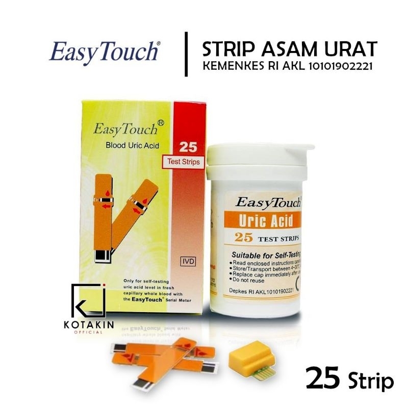 EasyTouch GCU Blood Uric Acid Test Strip, 25 Strips/Box | Shopee Singapore