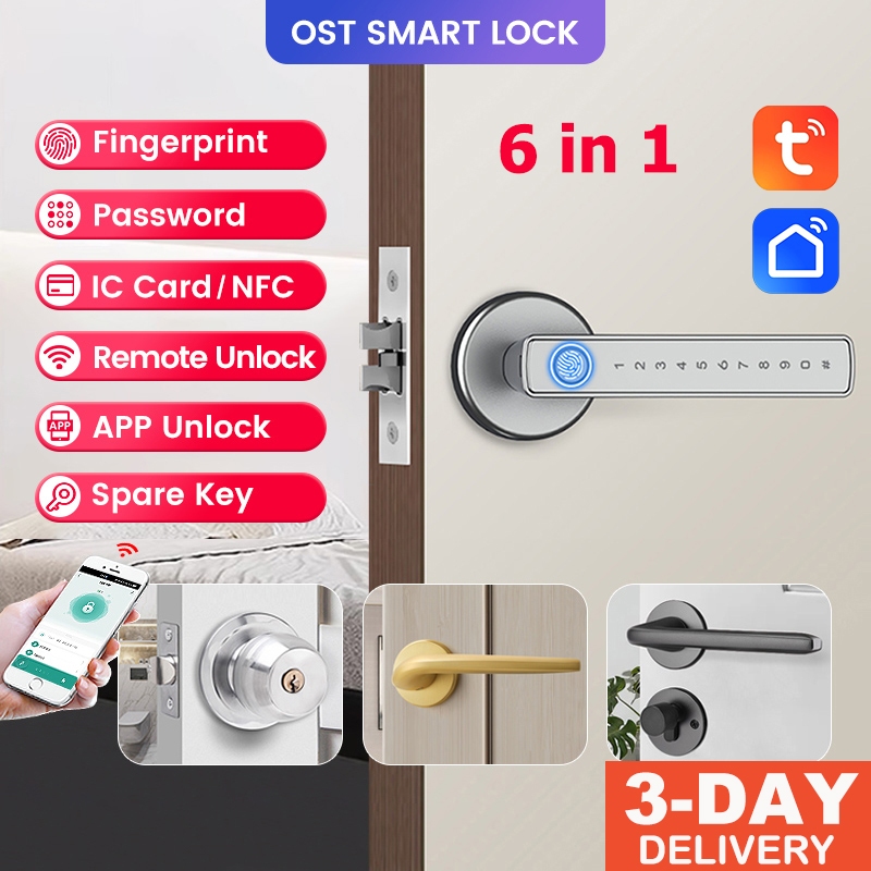 Smart Door Lock Multi-function Fingerprint Electronic Password Digital ...