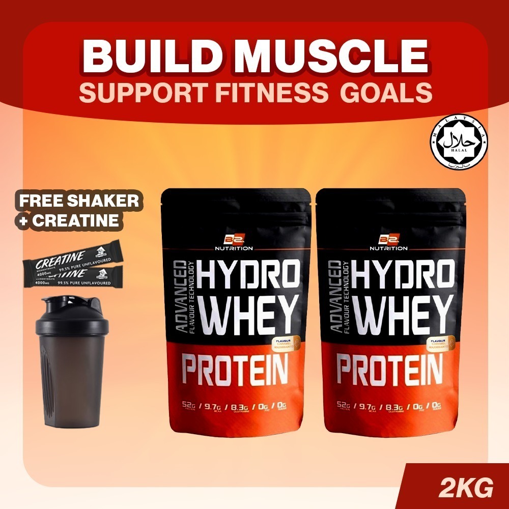 (Free Creatine + Shaker) BS Nutrition Hydro Whey Protein 2kg - 52g High ...
