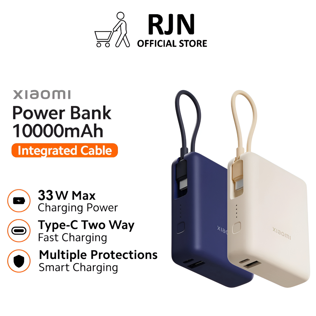 Xiaomi 33W Power Bank 10000mAh (Integrated Cable) -1 year xiaomi ...