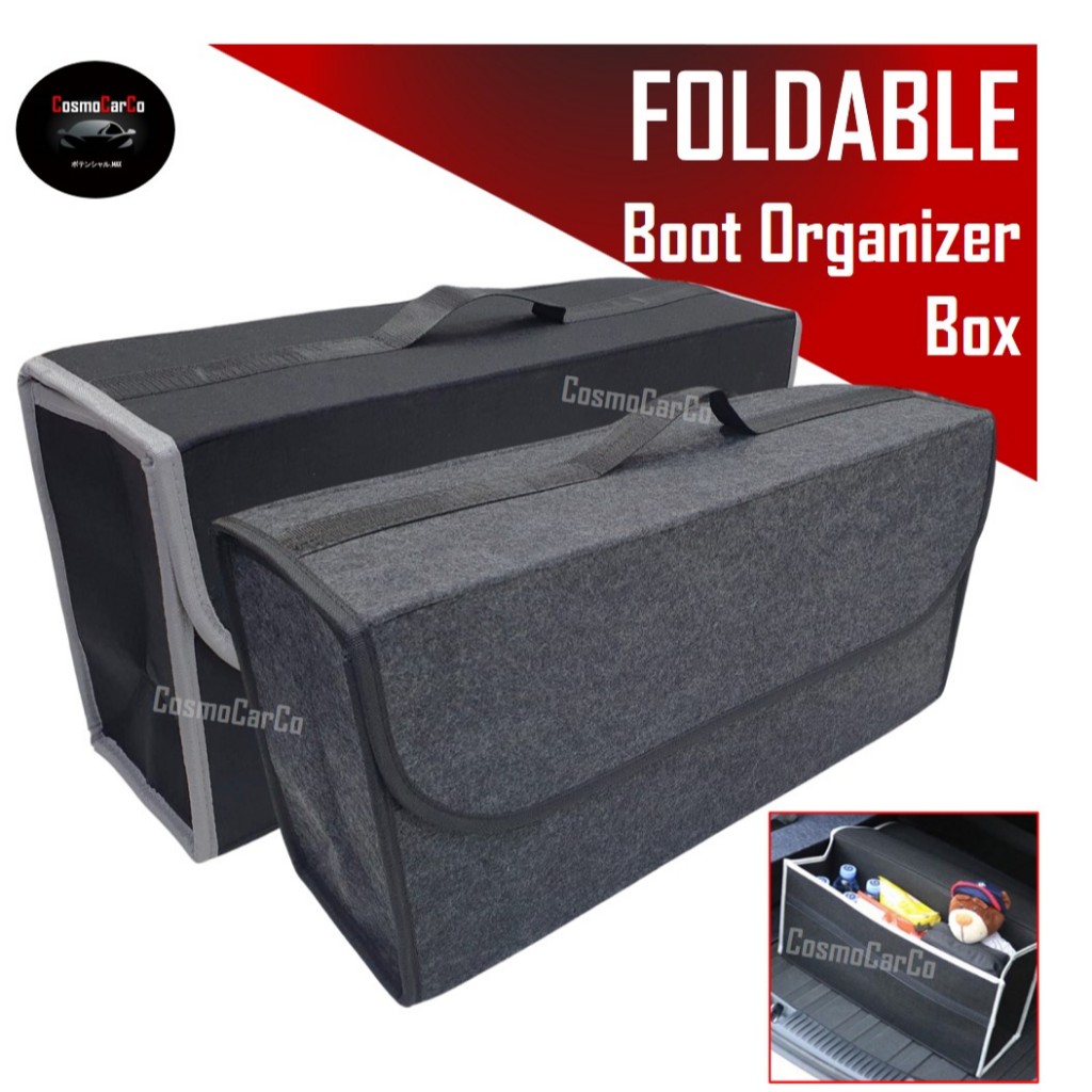 🔥SG SELLER🔥 Foldable Car Boot Organiser Box Portable Storage Organizer ...