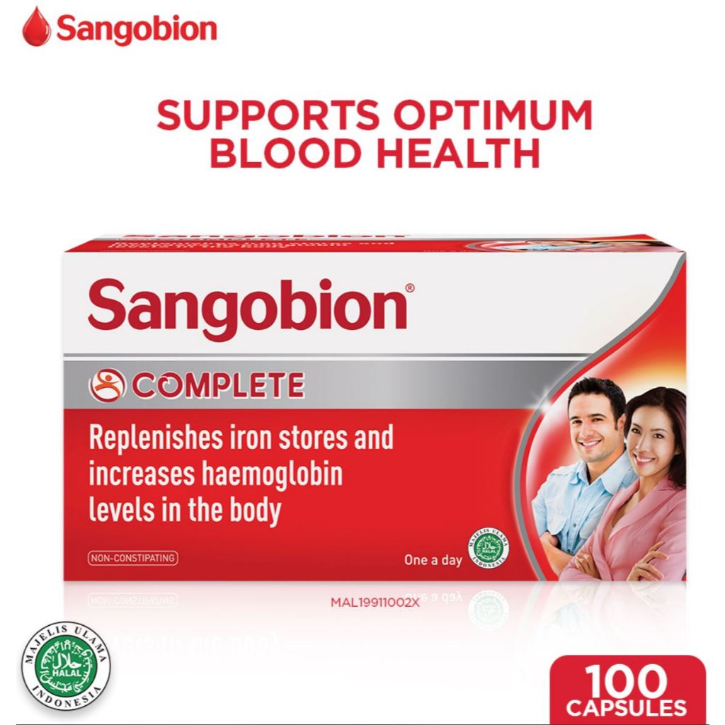 [exp 10/27]WITH BOX Sangobion 100caps Iron Supplement (25x4s) | Shopee ...