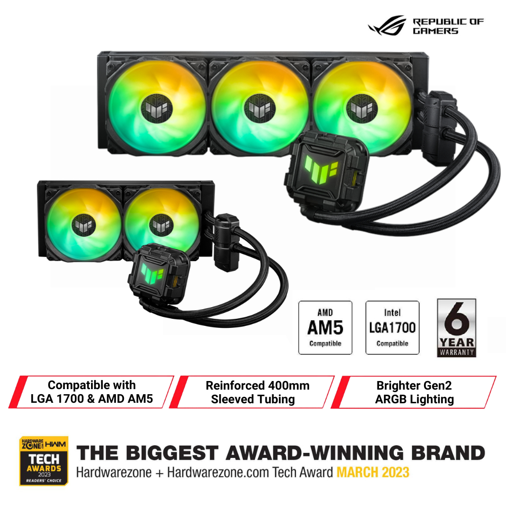 ASUS TUF Gaming LC II 360 / 240 ARGB AIO CPU Liquid Cooler - TUF 120mm ...