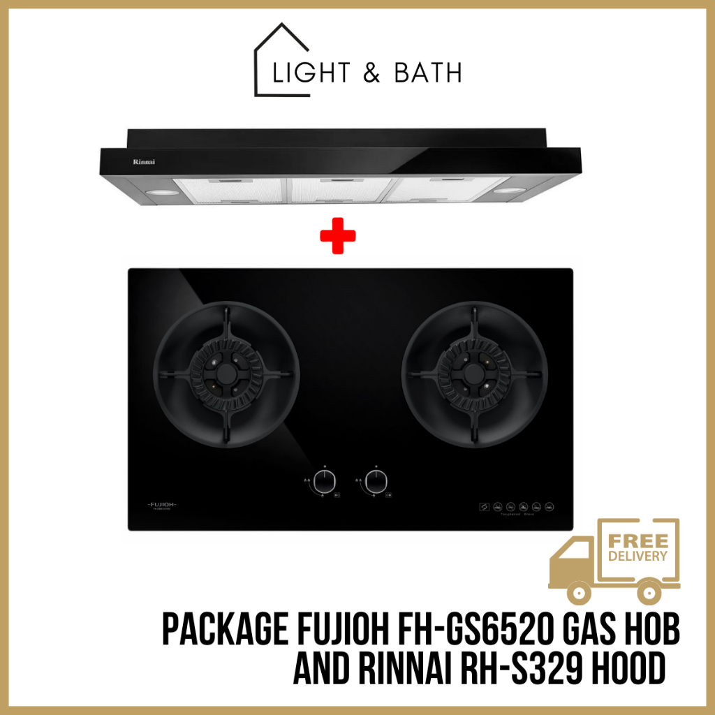 [BUNDLE] Fujioh FH-GS6520/SVSS/SVGL Gas Hob and Rinnai RH-S329 Hood | Shopee Singapore