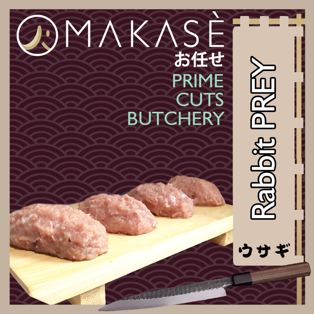 [RABBIT MEAT & ORGANS PREY DIET] - Omakase Pet Butchery - Raw Dog & Cat ...