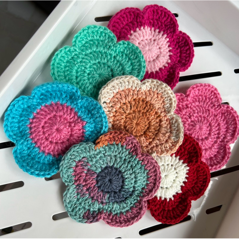 [SG Handmade] Cute flower cup coaster mat (3 designs) | Shopee Singapore