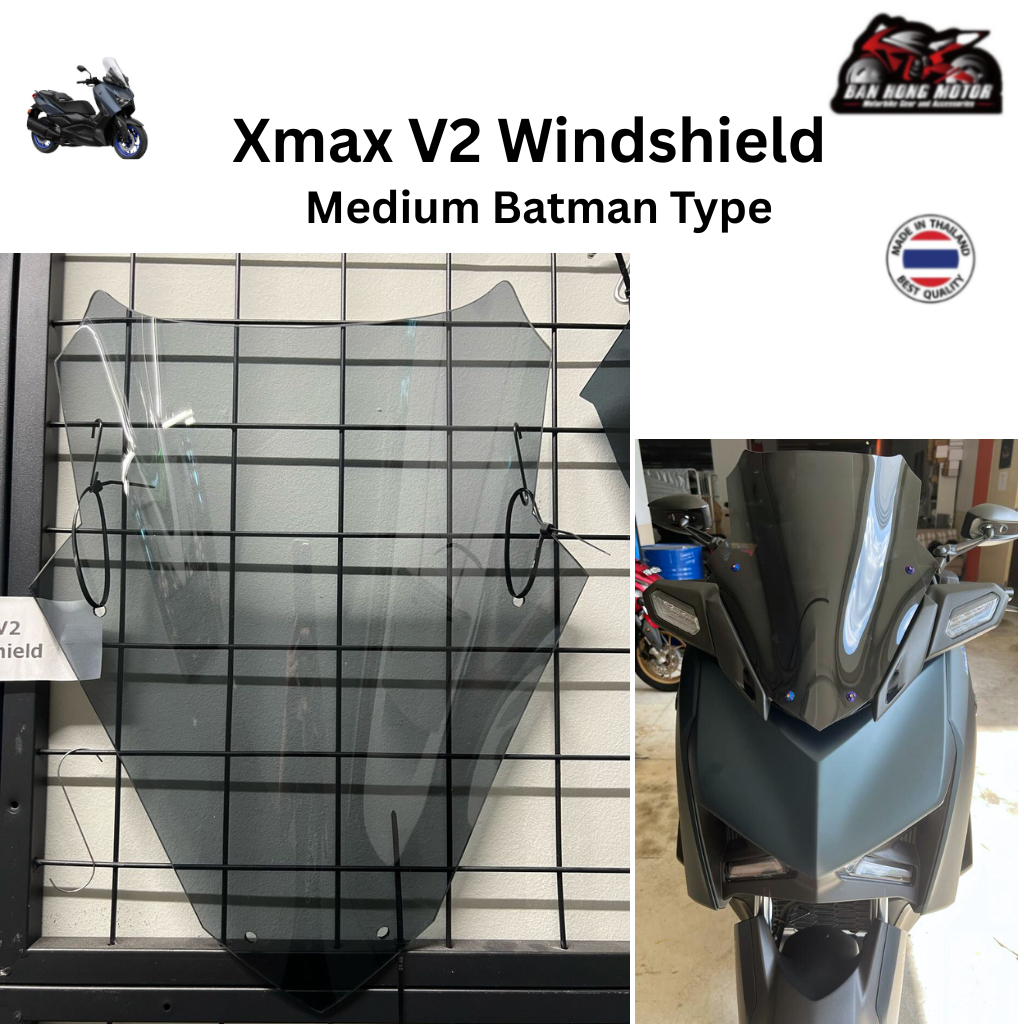 Xmax V2 2023/2024 Xmax Windsheild Medium Batman type Visor Xmax V2 Made ...