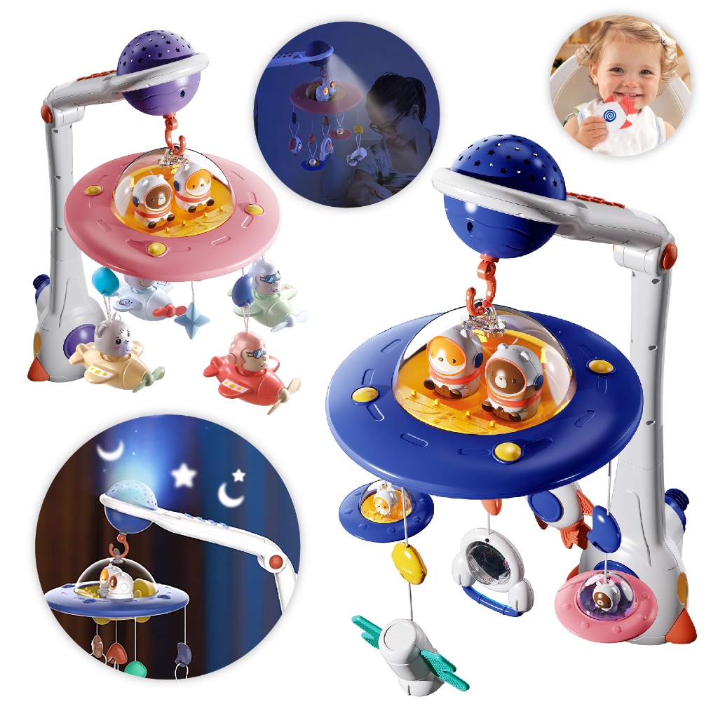 Lucky Baby 3 In 1 Galaxy Musical Mobile W/Remote Control (2 Colour ...