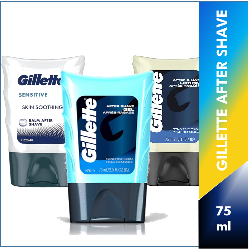 Gillette Sensitive Skin Soothing After Shave Balm Gel Lotion 75ml After ...
