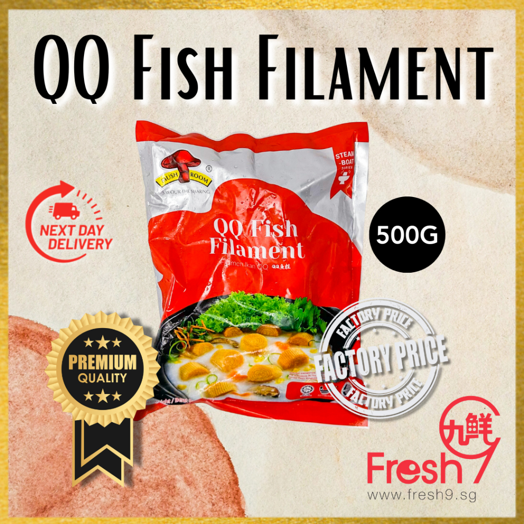 [Fresh9] Mushroom Brand QQ Fish Filament (Net Weight: 500g/pkt) Seafood ...