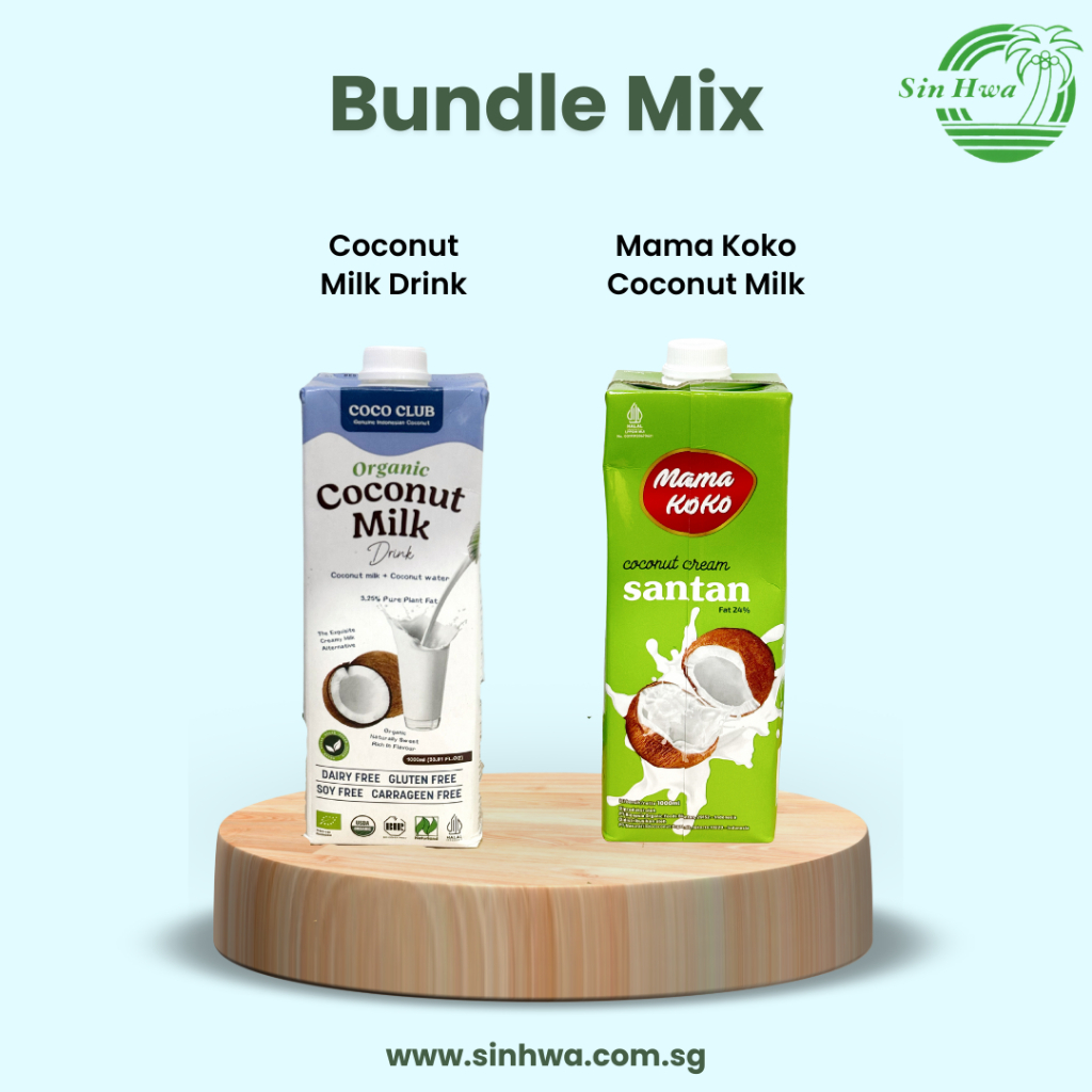 [Bundle Mix] Coco Club Coconut Milk Drink 1L (Halal) + Mama Koko ...