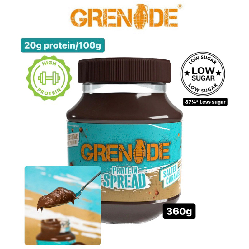 GRENADE Protein Spread, Chocolate Salted Caramel Protein Spread, High ...