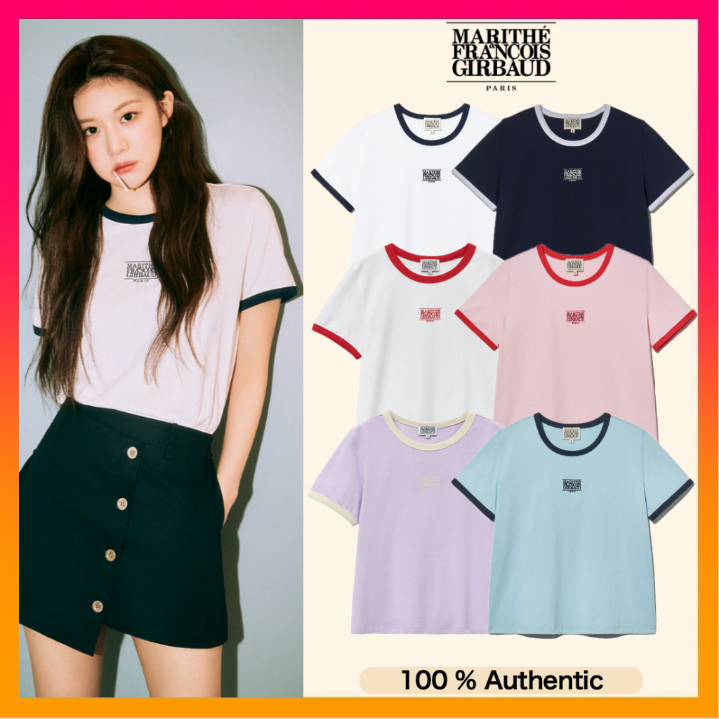 [Go Youn-jung's Pick] MARITHE FRANCOIS GIRBAUD W Classic Logo Ringer Tee Women's T-Shirt - 6 ...