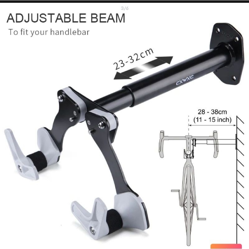Bicycle Bike Wall Mount Horizontal MTB Road Bicycle Rack Wall Hanger ...