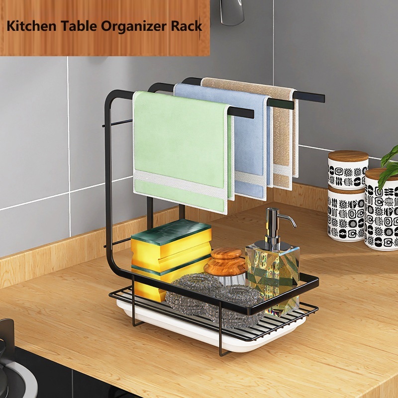 Japanese Style Simple Rag holder rack, Sponge, wire brush holder Drain ...