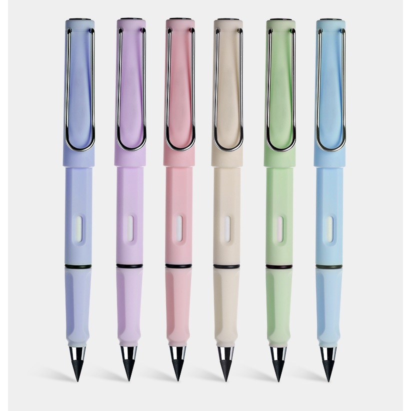 Refillable "Eternal" Pencil Morandi color Cap Clip No-Sharpening Pencil ...