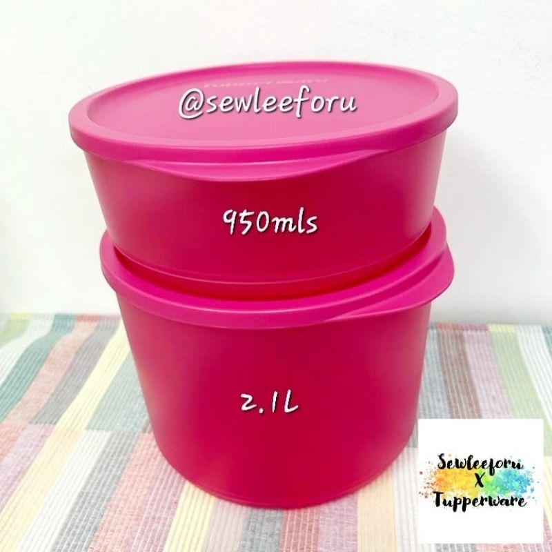 Tupperware Summer Fresh Round 950mls & 2.1L | Shopee Singapore