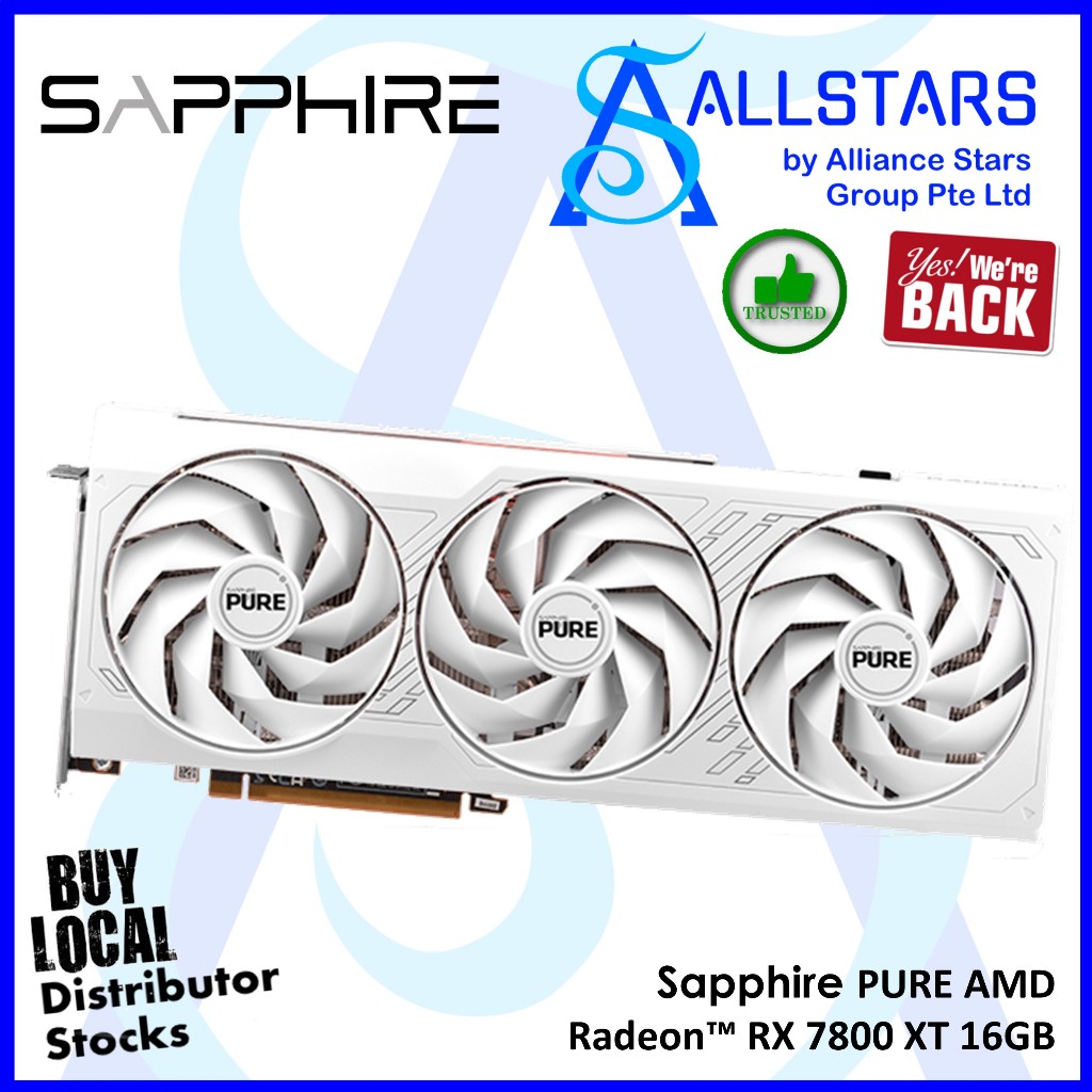 (ALLSTARS: We are Back) Sapphire PURE AMD Radeon RX 7800XT OC 16GB PCI ...