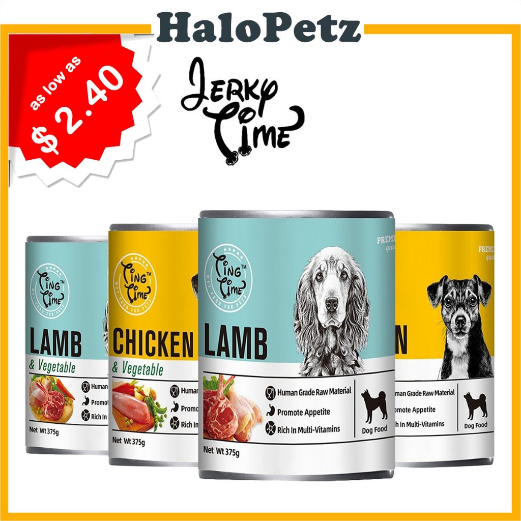 Jerky Time Ting Time Dog Can 375g -Chicken, Lamb, Vegetable | Shopee ...