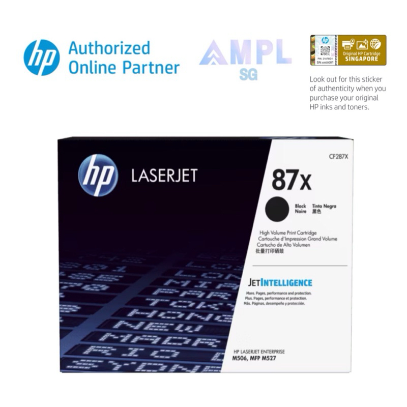 HP 87X High Yield Black Original LaserJet Toner Cartridge | Page Yield ...